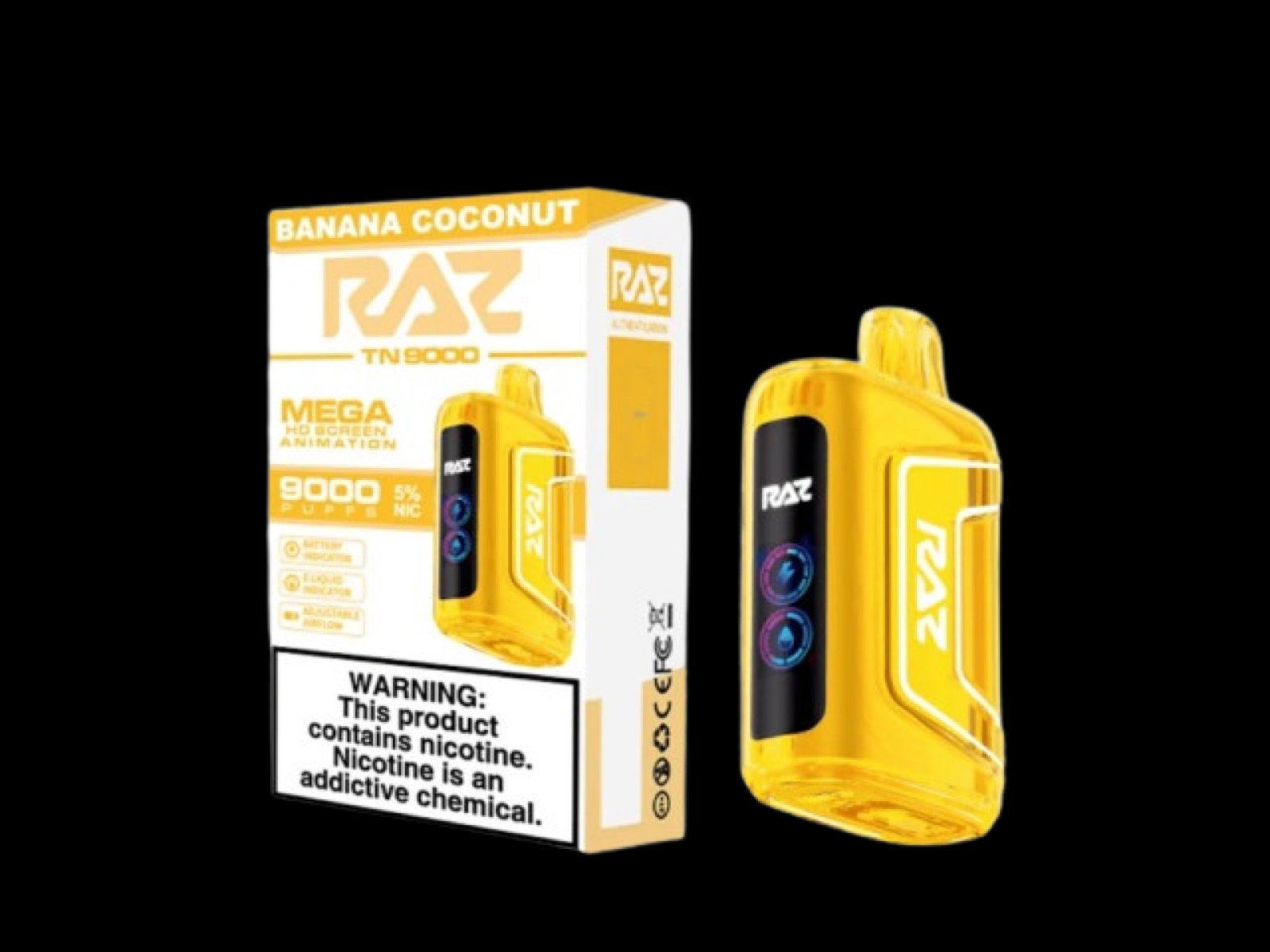 RAZ TN9000 (BANANA COCONUT - FLAVOR) – DISCOUNT SMOKE STORES
