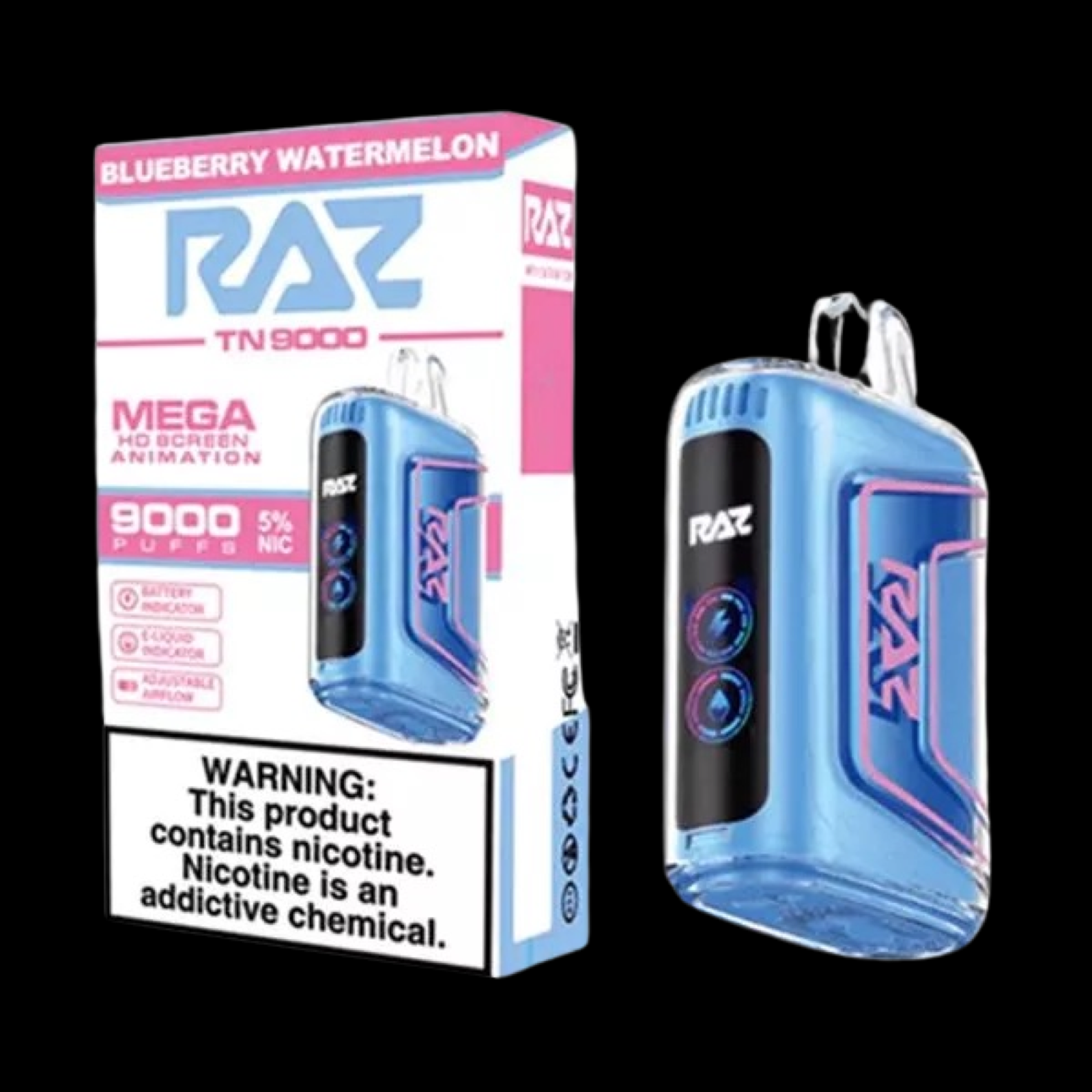 BLUEBERRY WATERMELON RAZ TN9000 – DISCOUNT SMOKE STORES