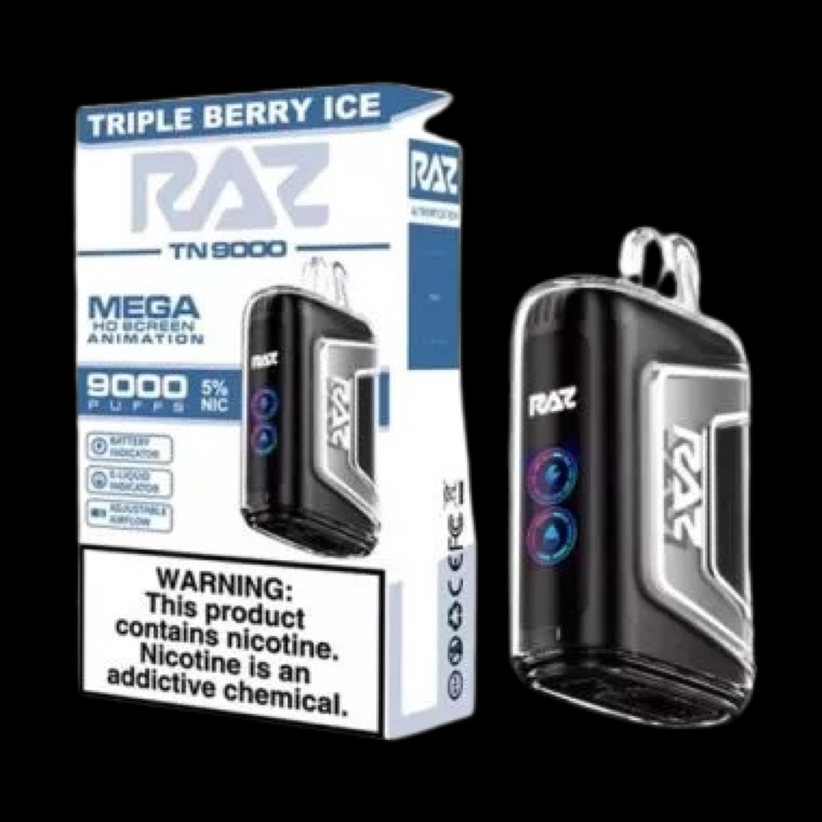 TRIPLE BERRY ICE RAZ TN9000 – DISCOUNT SMOKE STORES
